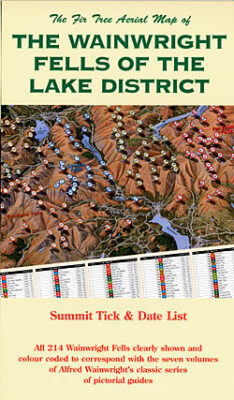 Aerial Map of Wainwright Fells of the Lake District | Books Cumbria